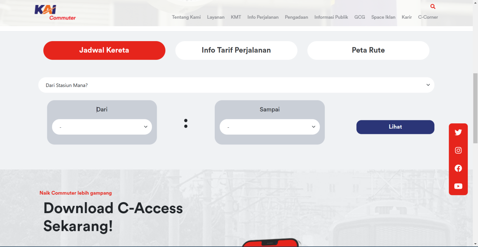 Kini Situs Web krl.co.id Pindah Alamat ke commuterline.id