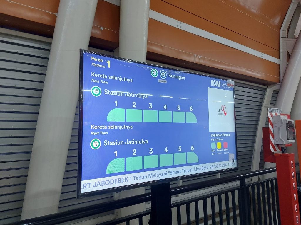 LRT Jabodebek Ujicobakan Layar Pemantau Kepadatan Peron dan Kereta ...