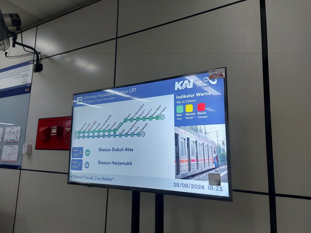 LRT Jabodebek Ujicobakan Layar Pemantau Kepadatan Peron dan Kereta ...